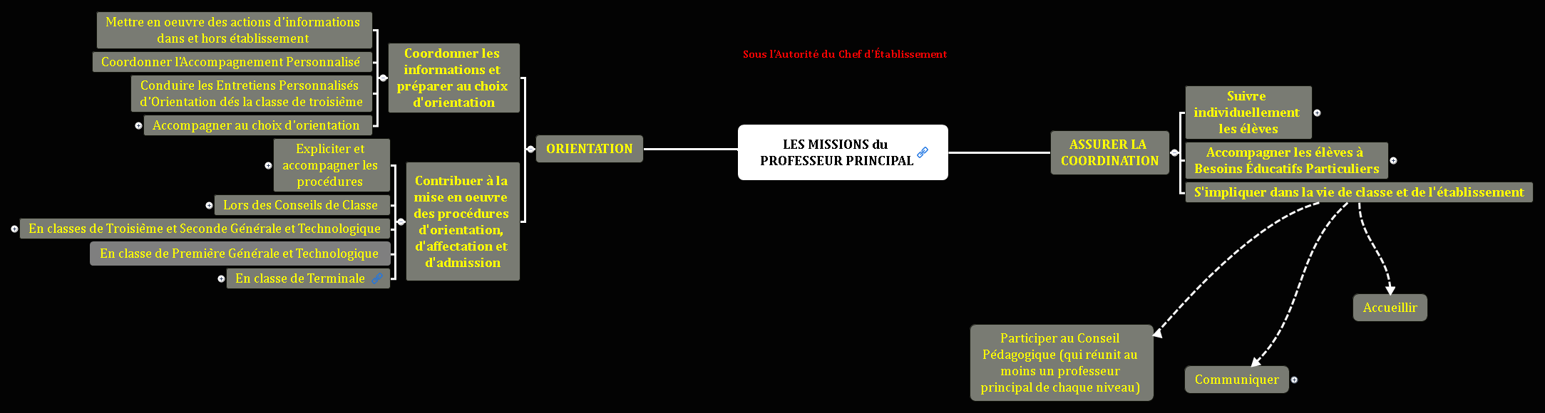 LES MISSIONS du PROFESSEUR PRINCIPAL | fIxLFfpyZT - Xmind